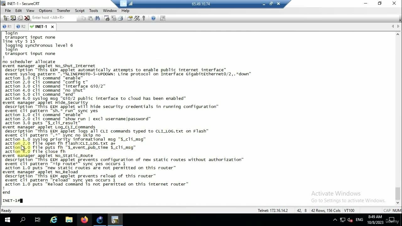 Cisco EEM Automation - 10 Example 5 Log CLI Commands - YouTube