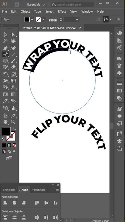 wrap text around a circle in Adobe illustrator || Adobe illustrator ...