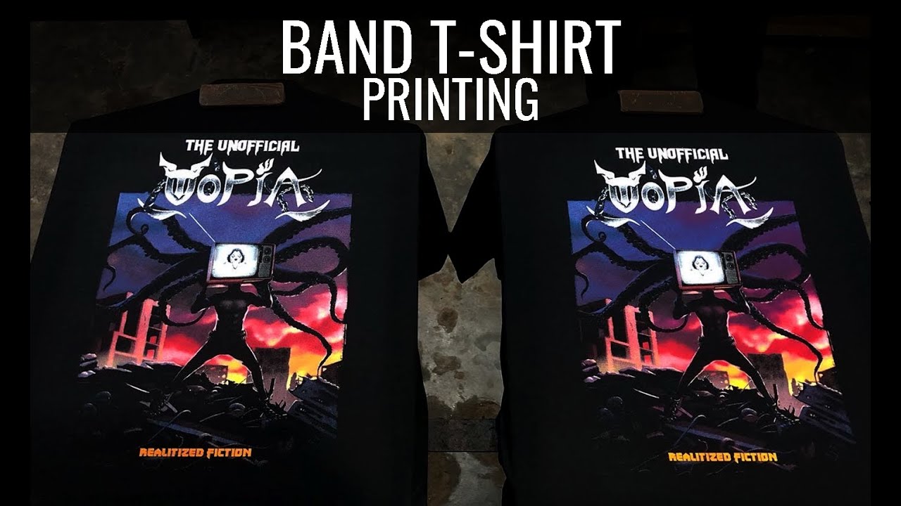Screen Printing A Band T-shirt 7 Color Print. - YouTube