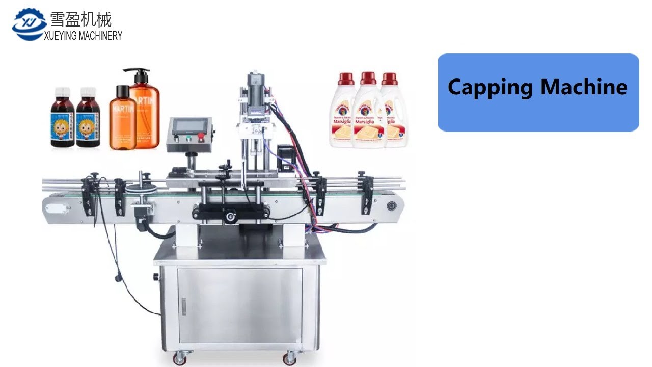 Automatic Caps Feeder+ Capping Machine - YouTube