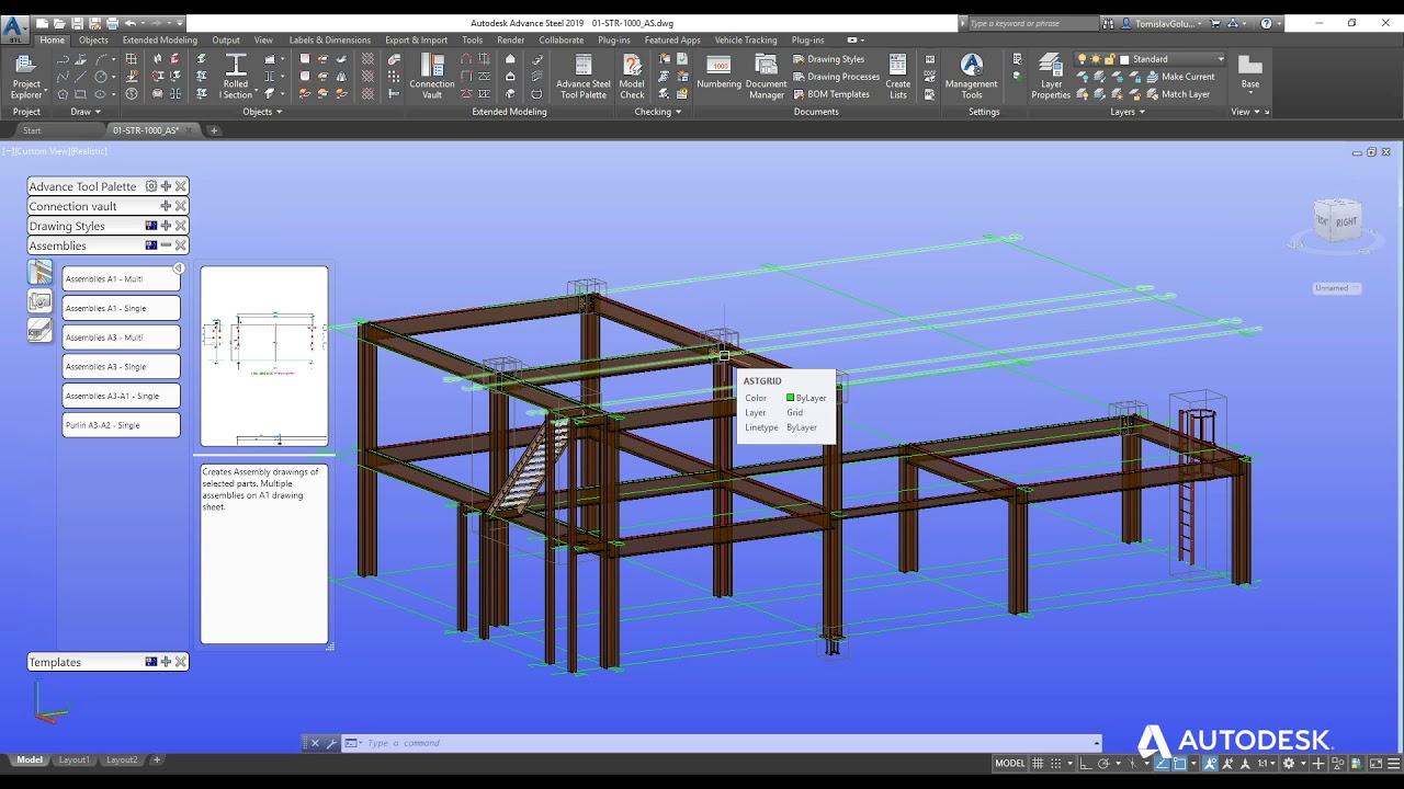 Part 15: Advance Steel Documentation - YouTube