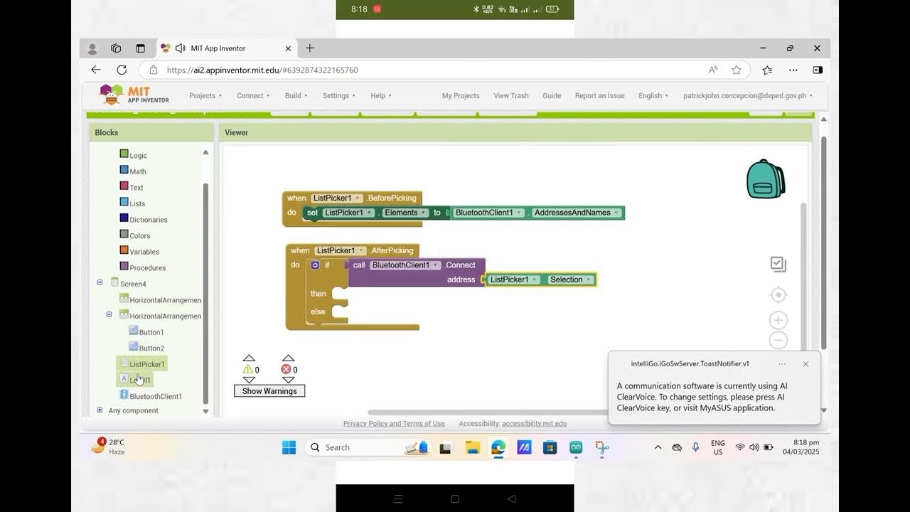 How to control an LED using HC05 Bluetooth module | Arduino and MIT App Projects - YouTube