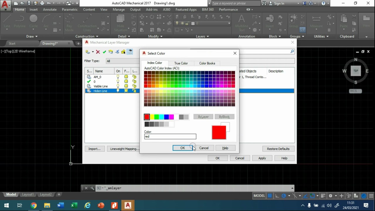 Part II. AutoCAD- Setting Layer AutoCAD Mechanical - YouTube