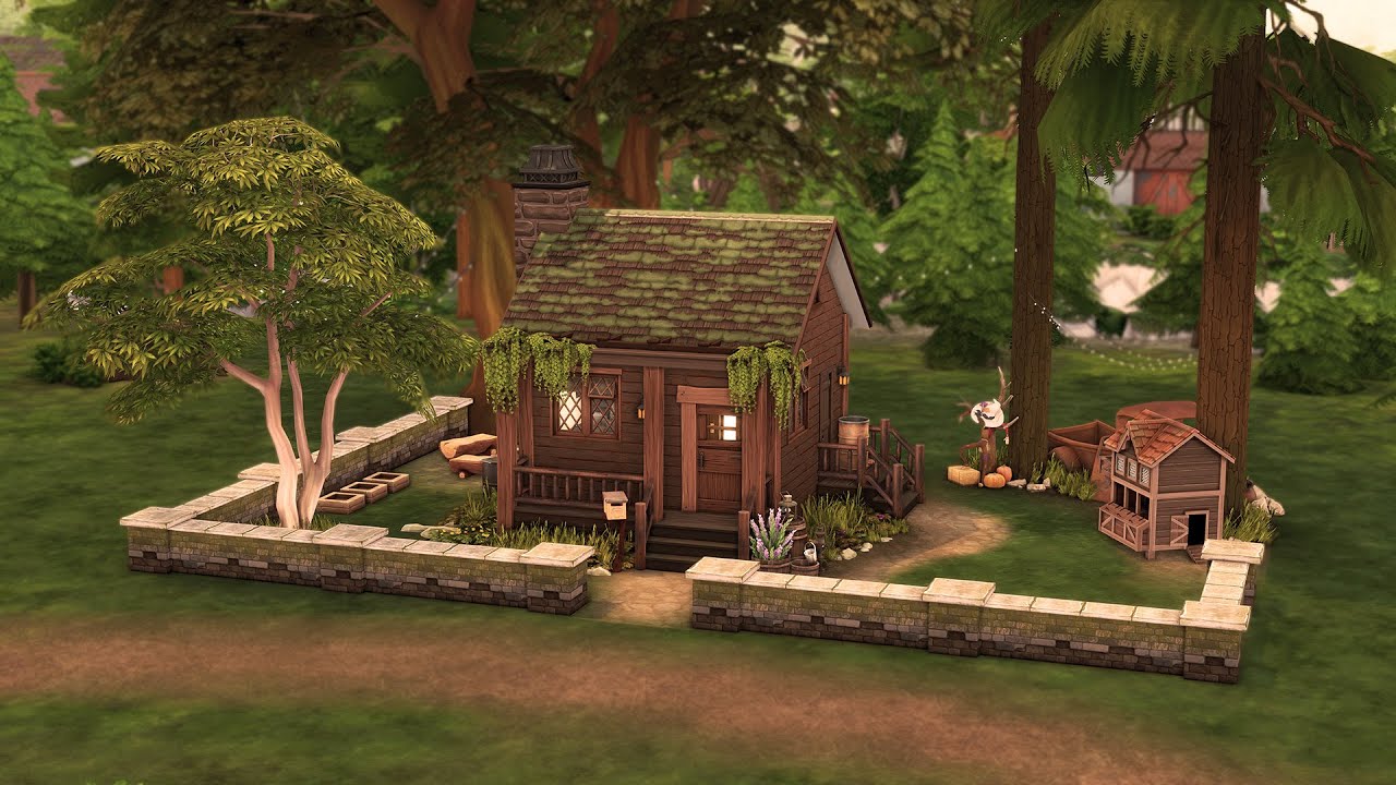 TINY WEREWOLF STARTER SHACK | The Sims 4 Speed Build - YouTube
