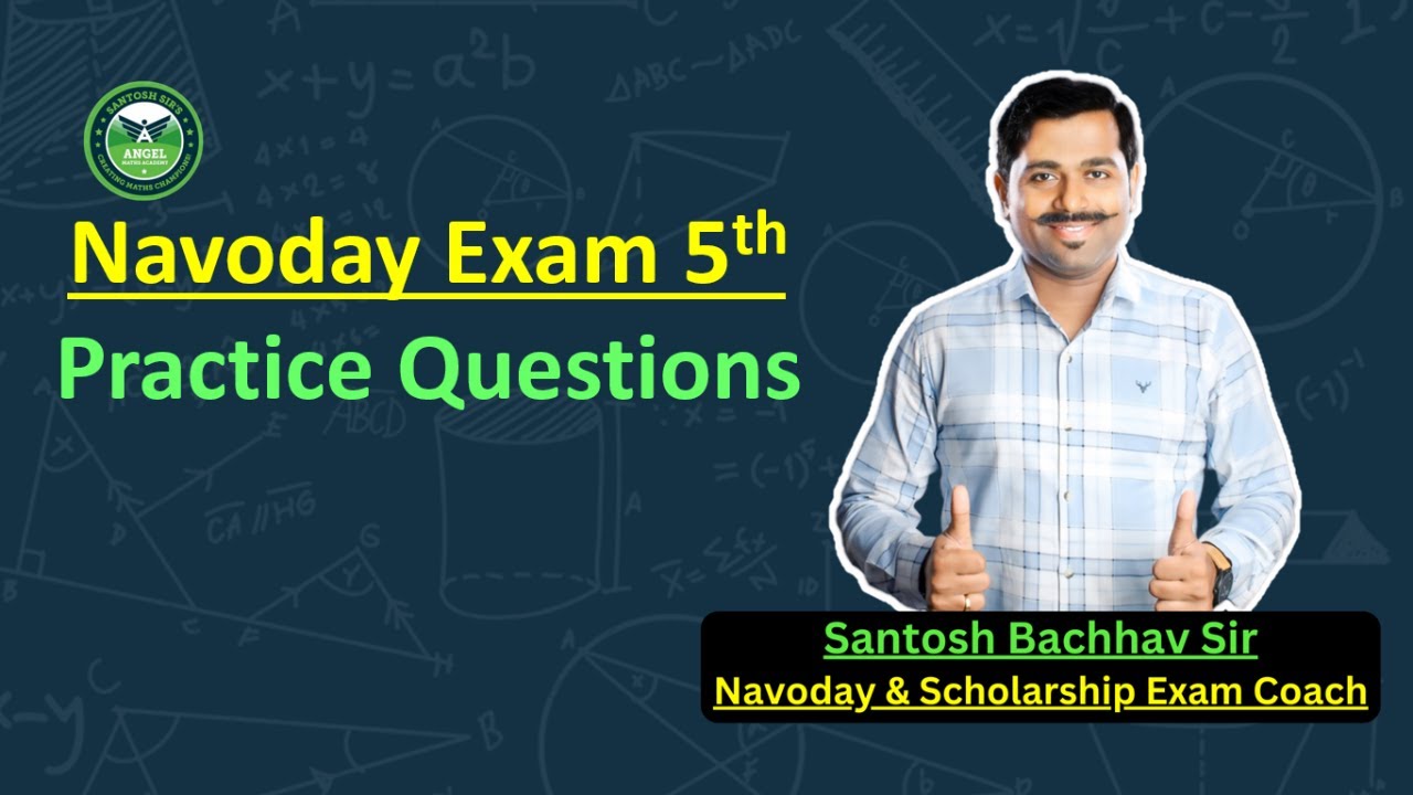 Navoday Exam 5th Practice Questions - YouTube