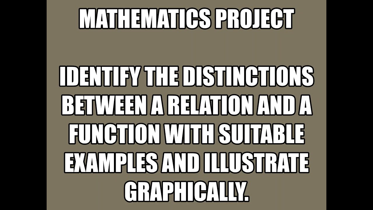 Maths Project on relation function - YouTube