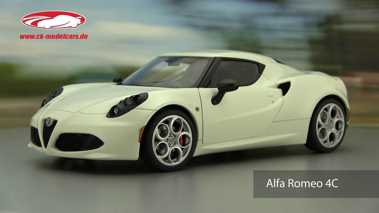 ck-modelcars-video: Alfa Romeo 4C Baujahr 2013 creme weiß AUTOart - YouTube