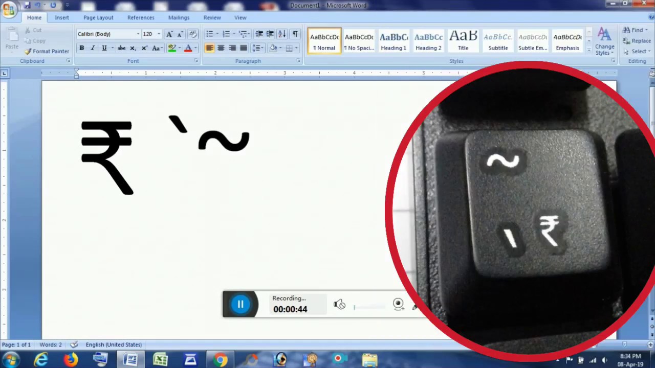 How type rupee symbol in My computer. - YouTube
