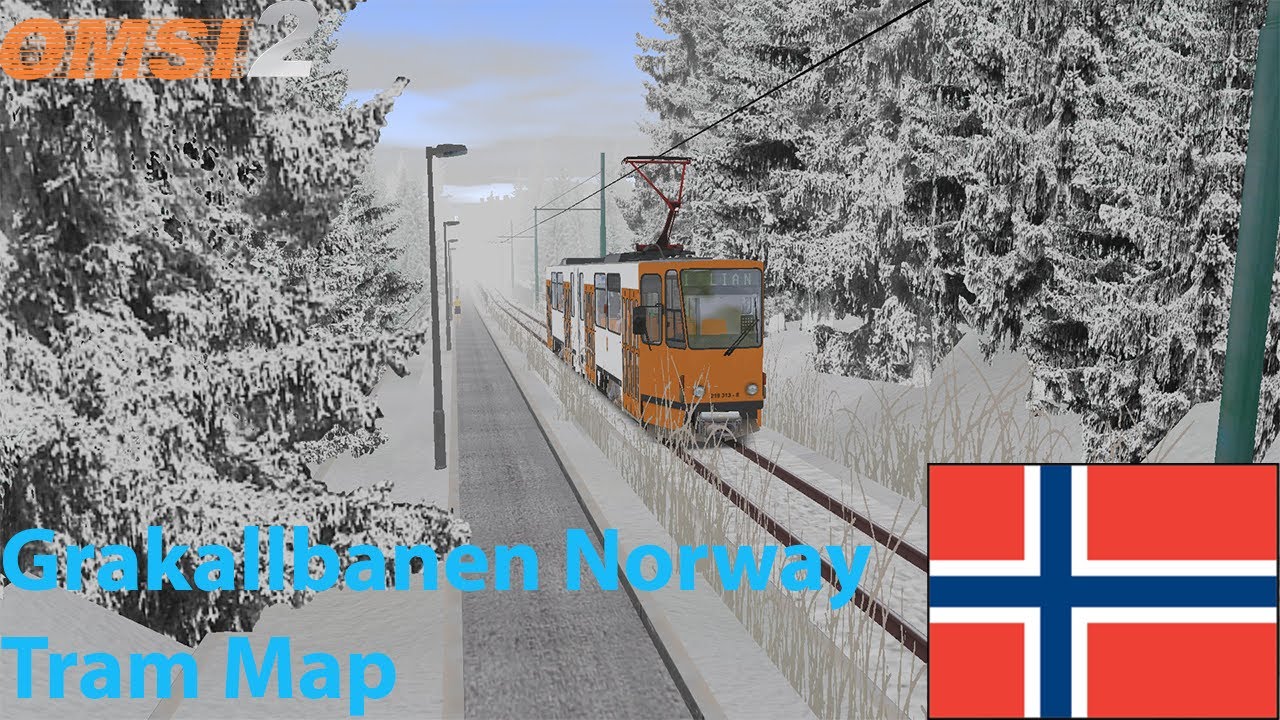 Omsi 2: Tram map Grakallbanen Norway - Tatra KT4DM - YouTube