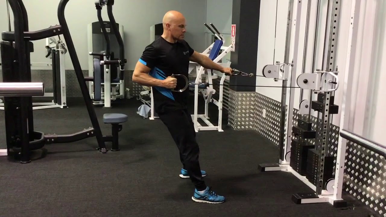 Standing alternate arm cable row - YouTube