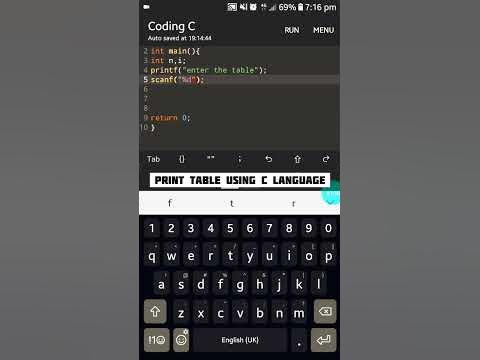 "Code Magic: Print Tables with C 🔥⚡💥 #CProgramming#viral#coding#table#shortsfeeds - YouTube