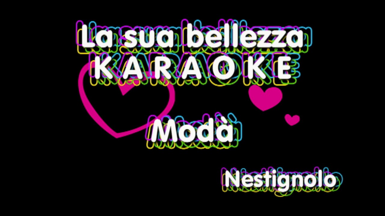 KARAOKE La sua bellezza - Modà - YouTube