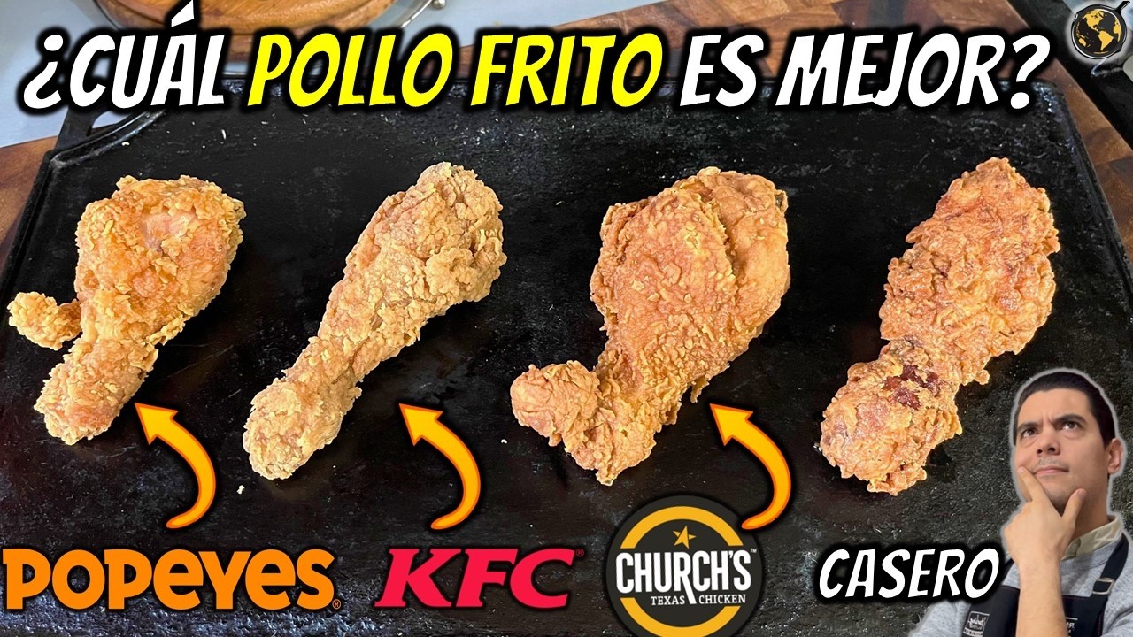 KFC vs POPEYES vs CHURCH - ¿Cuál es el Mejor Pollo Frito? - YouTube