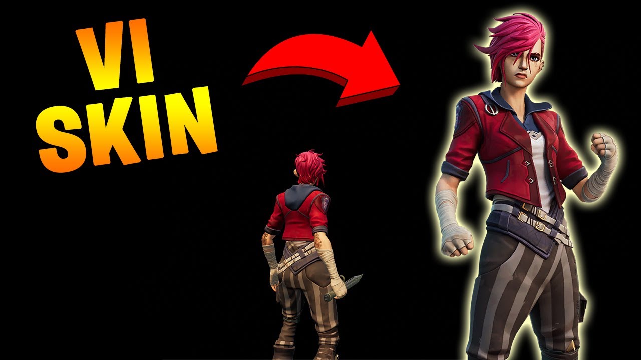 FREE BUILD COM A SKIN DA VI (ARCANE) I FORTNITE - YouTube