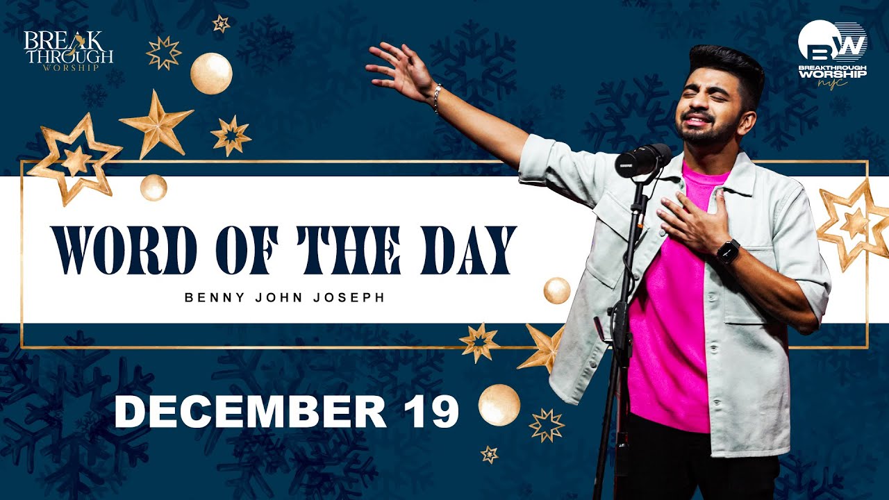 Life-Changing Blessings To You | Word Of The Day | Benny John Joseph ...