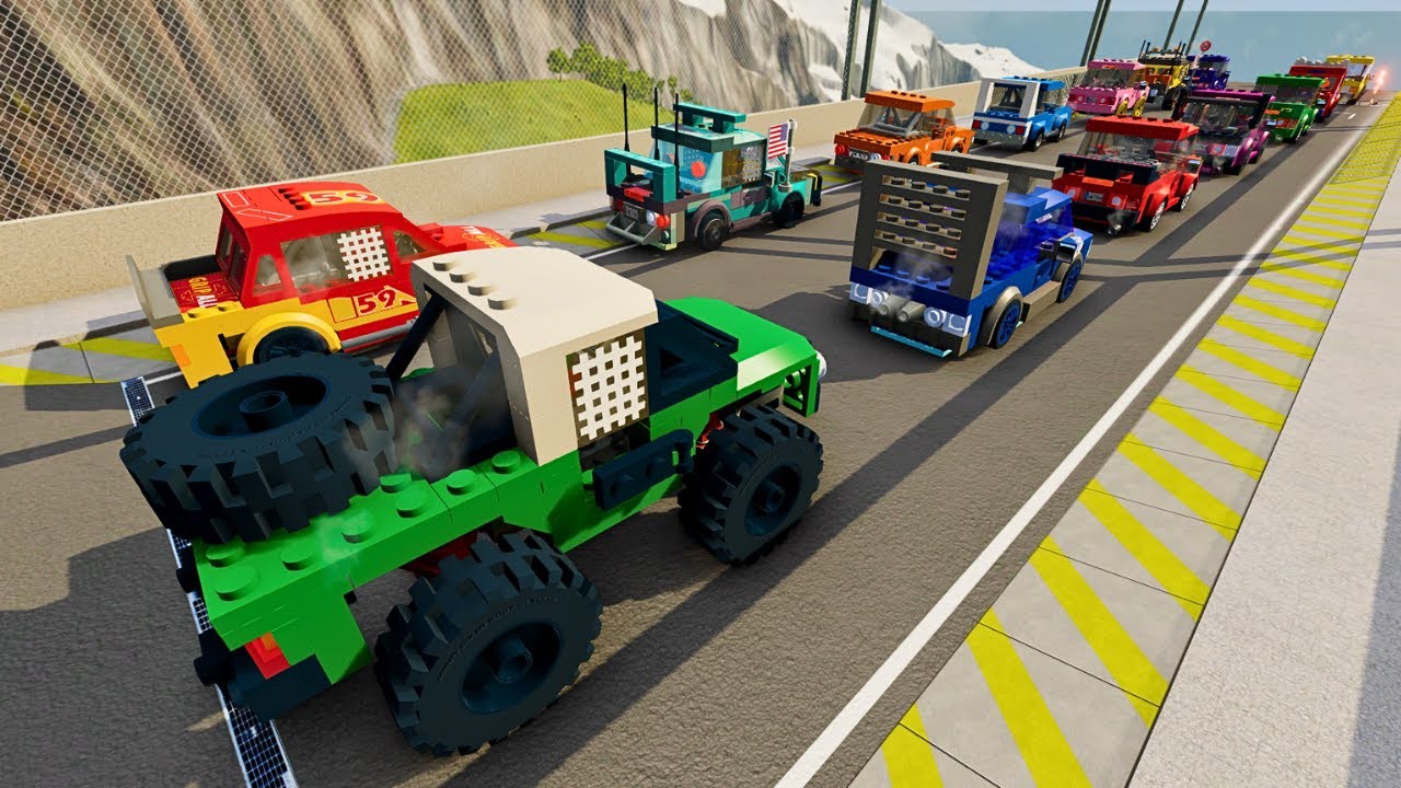 LEGO Car vs BeamNG DRIVE - When Worlds Collide - YouTube