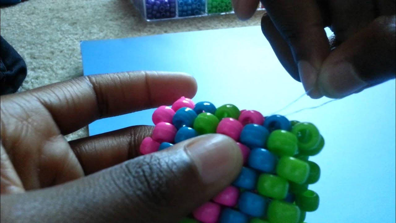 Tutorial: How to make a Kandi Cuff Part 2 - YouTube