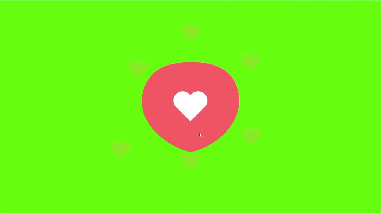 TIKTOK HEART & LIKE GREEN SCREEN - YouTube