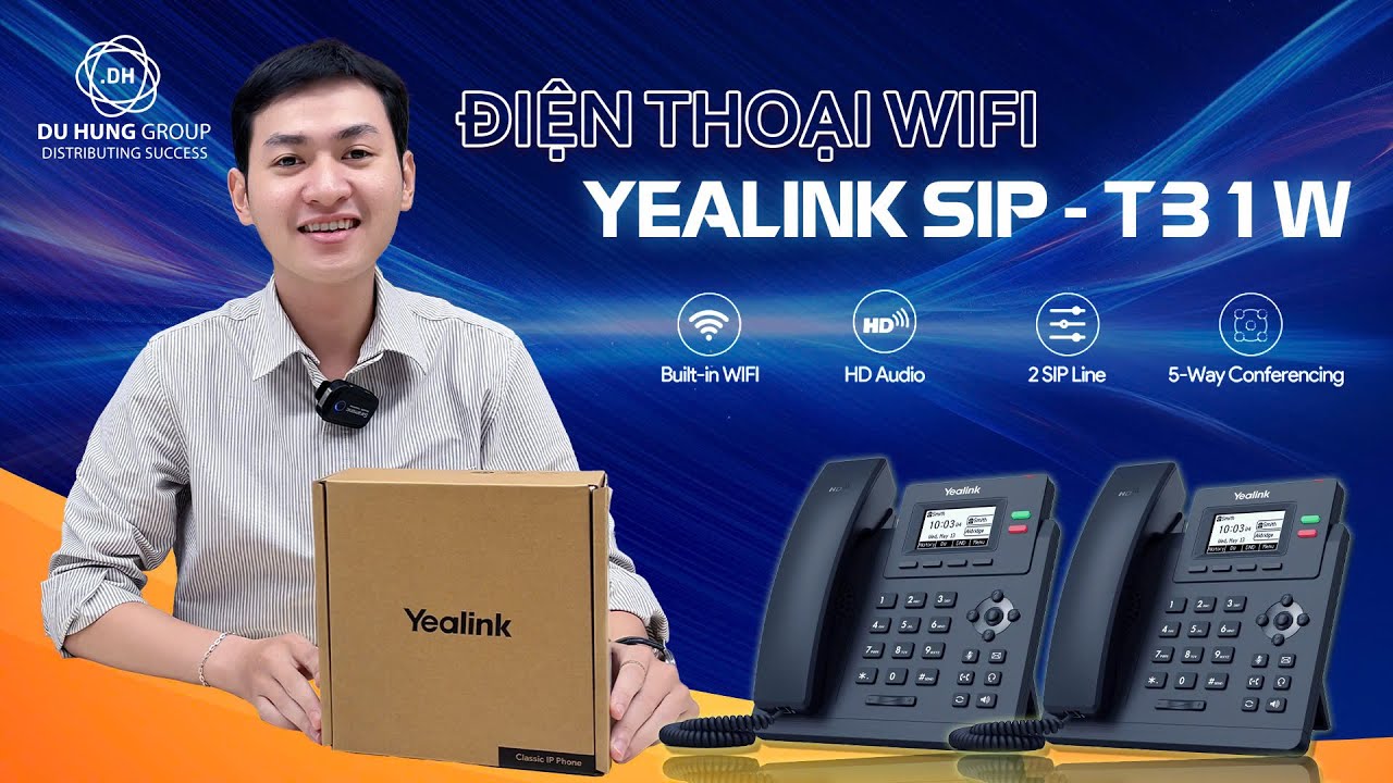 Điện thoại Wifi Yealink SIP T31W - YouTube