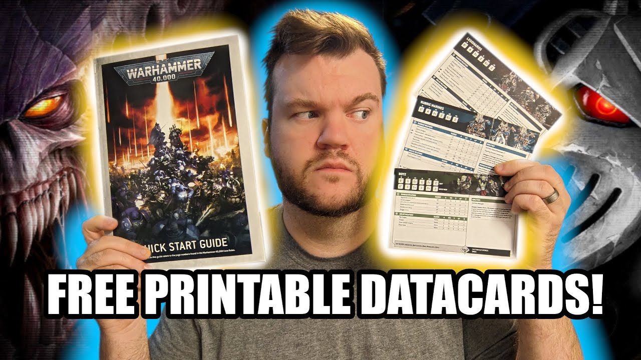 I made printable DATACARDS for EVERY ARMY in Warhammer 40k! - YouTube