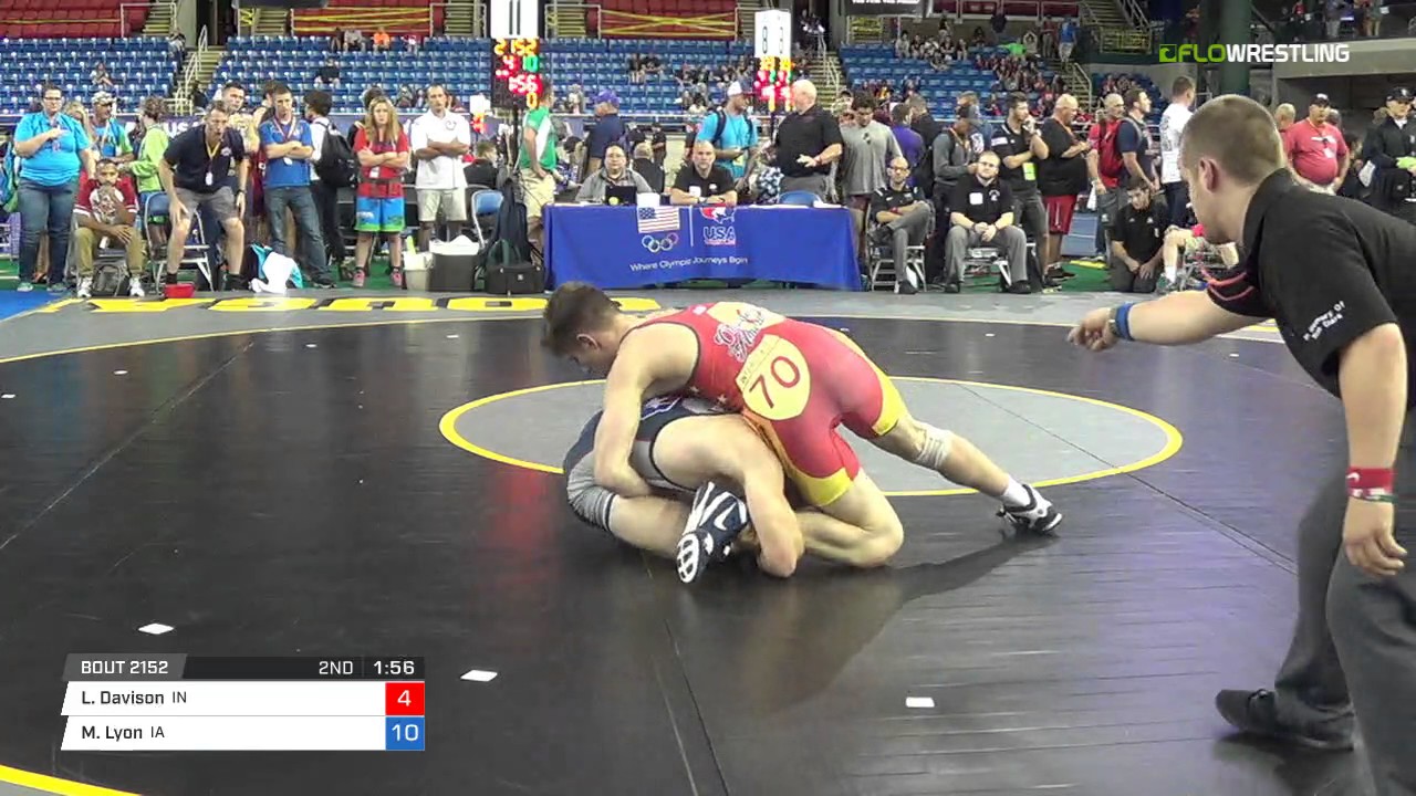 Junior FS 182 Semis - Lucas Davison (IN) vs. Max Lyon (IA) - YouTube
