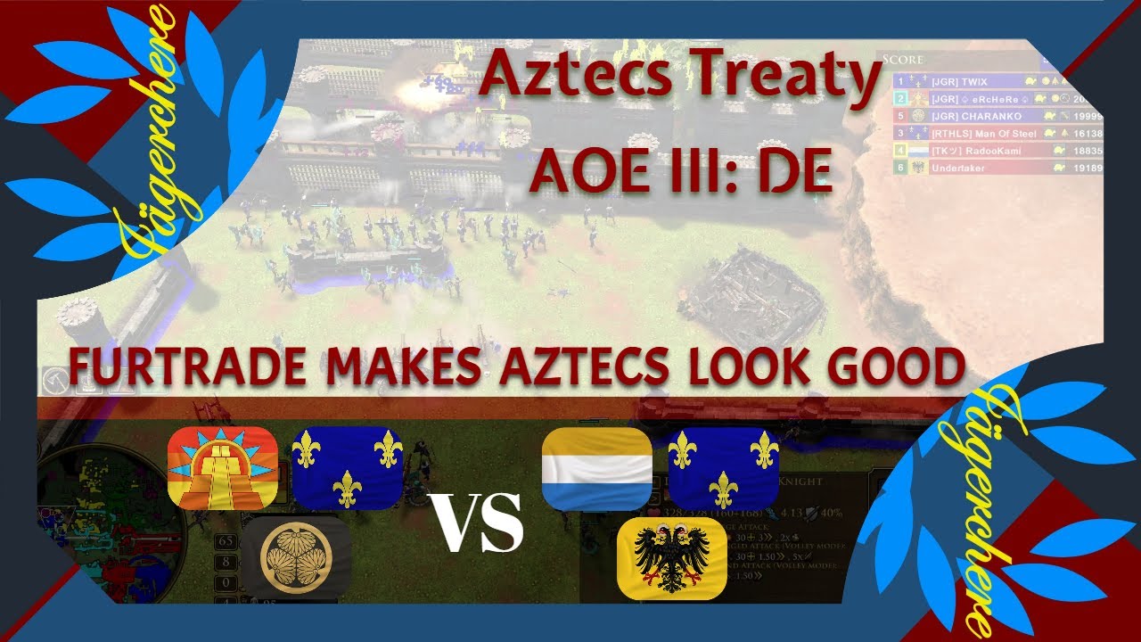 Trying To Make Azzy Look Good | 3v3 Treaty with Aztecs | AOE III: DE ...