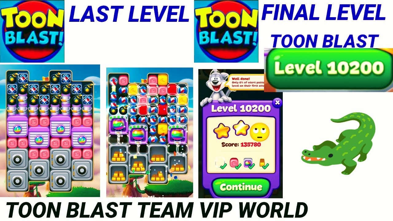 Toon blast 10200 | FINAL Level toon blast🌵| Toon blast team VIP WORLD💃| Last level toon blast ...