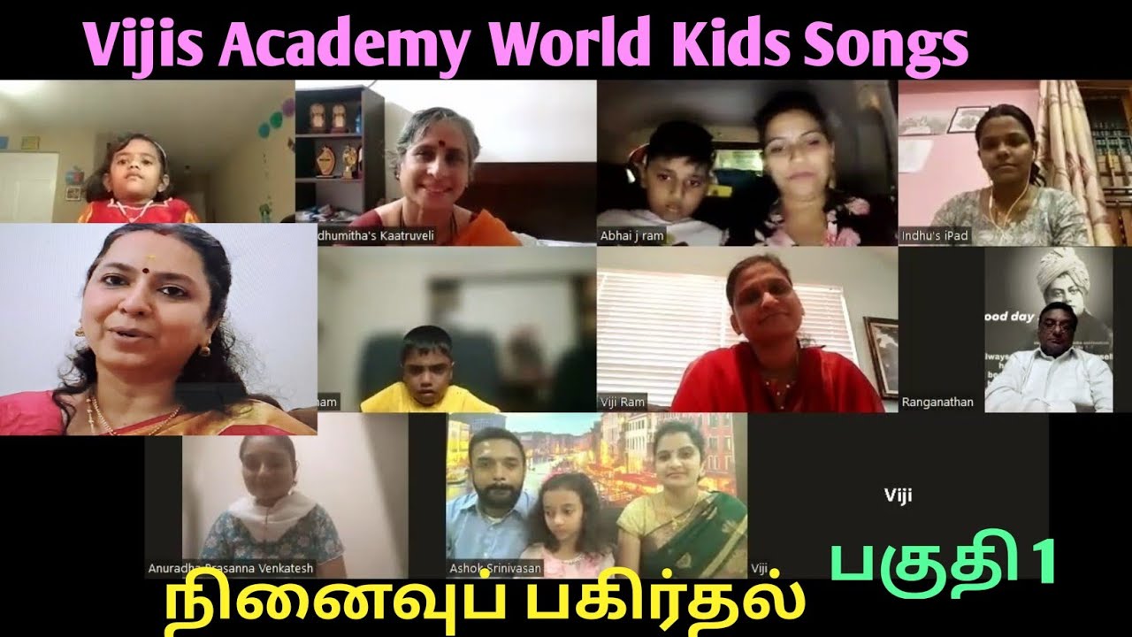 Vijis Academy | பல நாடுகளிலிருந்தும் மழலைகளின் உரை 1 | Ninaivalaigal ...