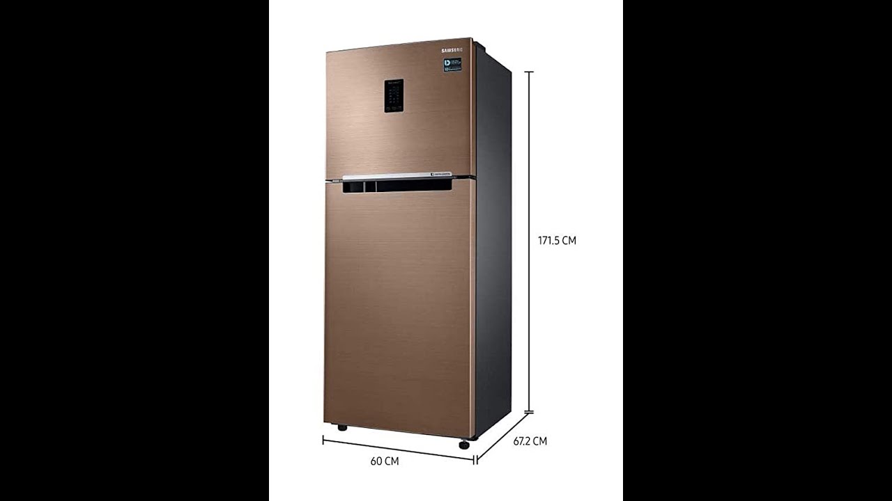 samsung 345l 3 star inverter frost free double door refrigerator ...