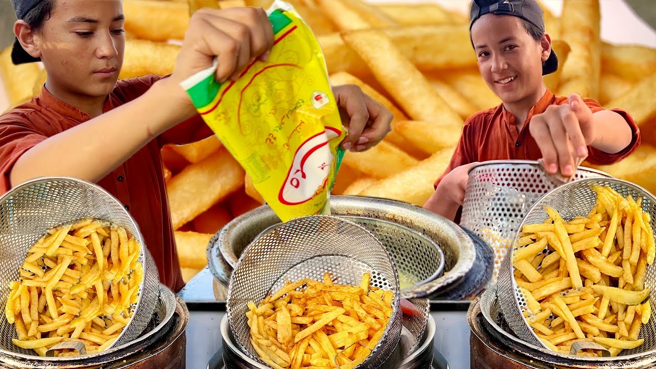 10 Years old Kid Making Perfect Crispy FRENCH FRIES | Kid Making French ...