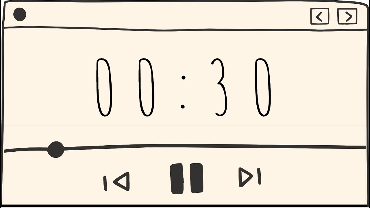 30 Second Timer with Alarm (No Music) - YouTube