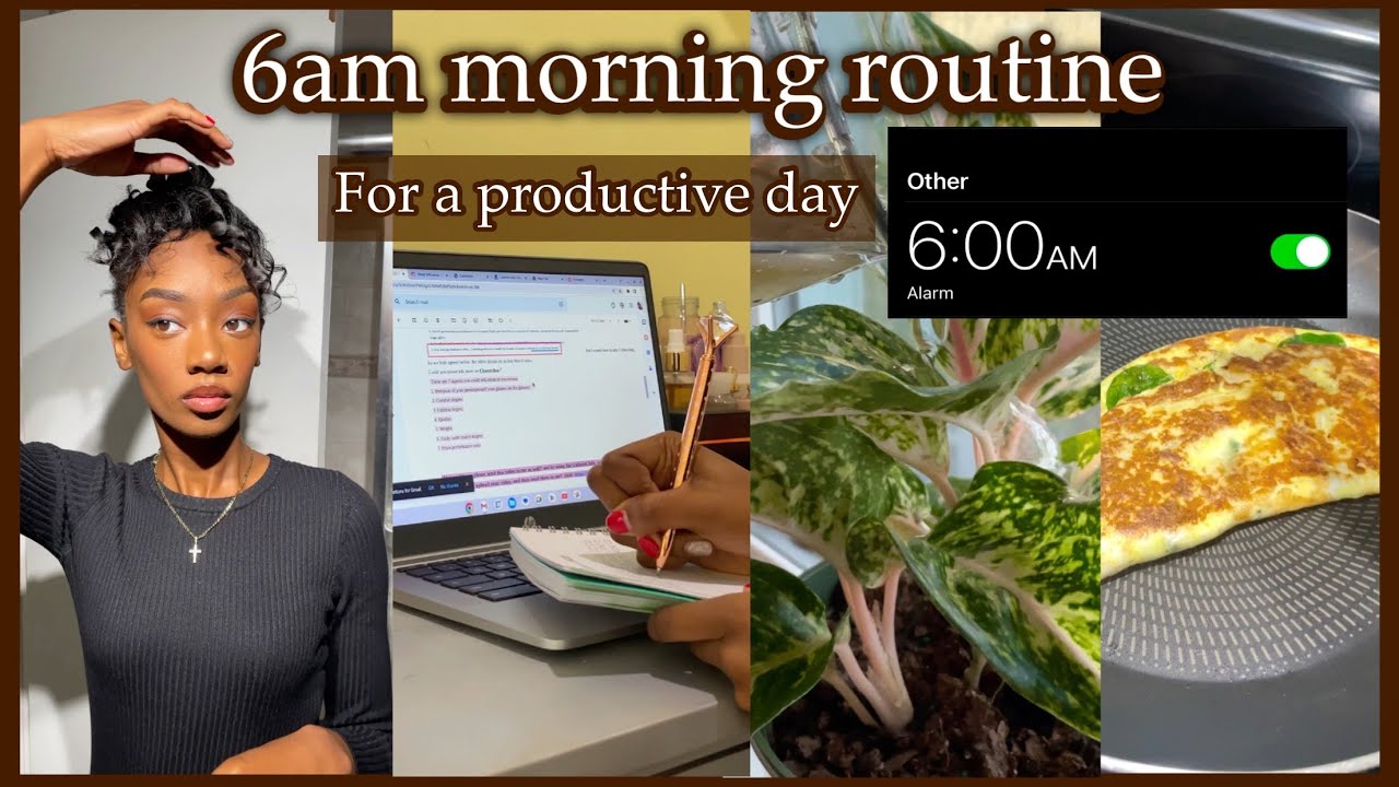 6am morning routine for productivity - YouTube