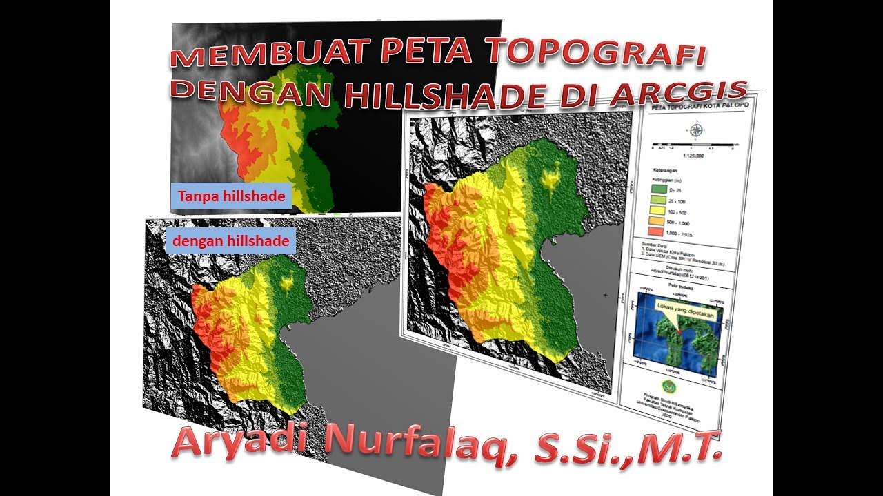 Membuat Peta Topografi dengan Hillshade di ArcGIS - YouTube