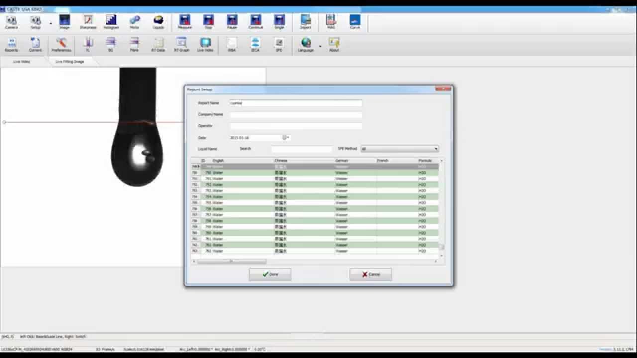 measuring surface tension of cyanoacrylate adhesive by ADSA-RealDrop ...