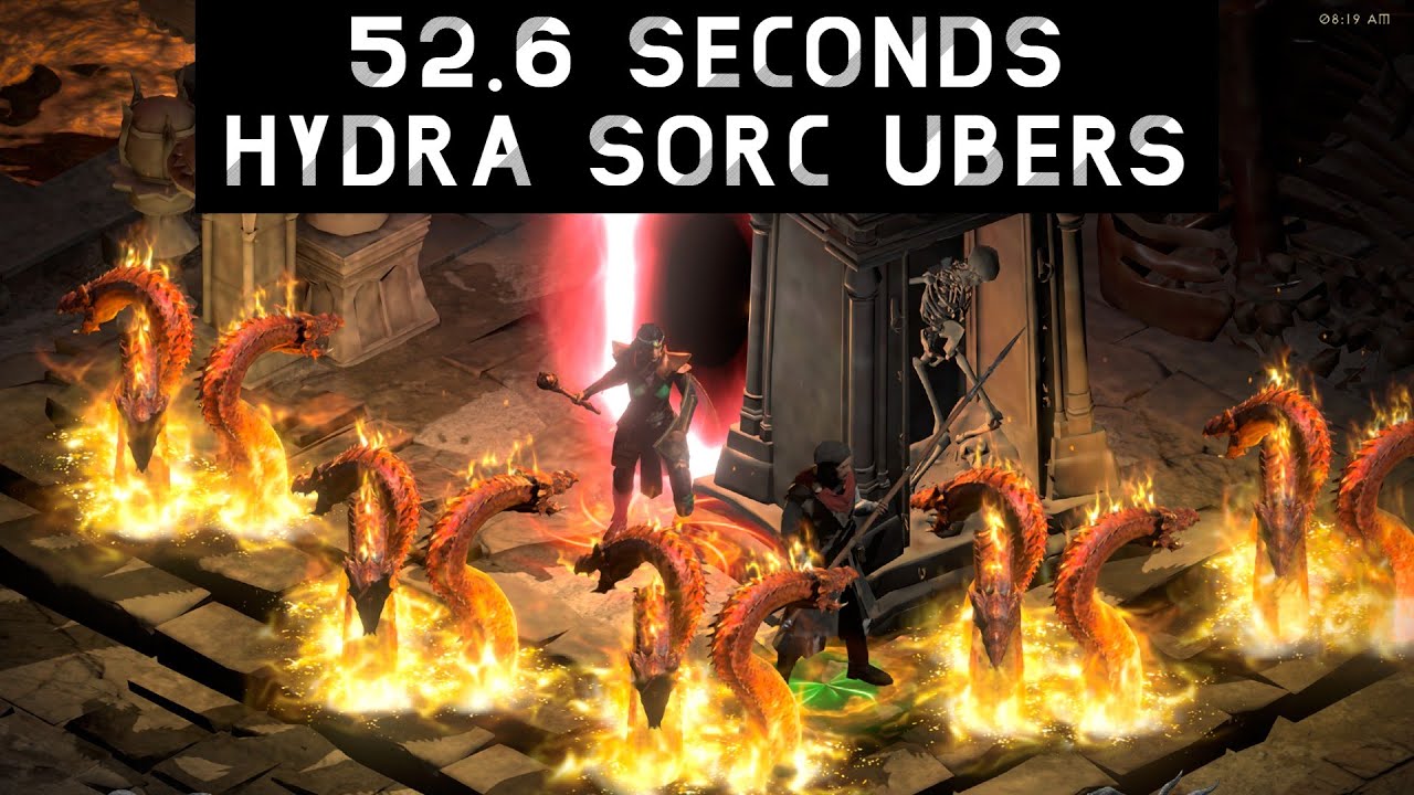 [D2R] 52.6 Seconds Hydra Sorc Ubers!!! - YouTube