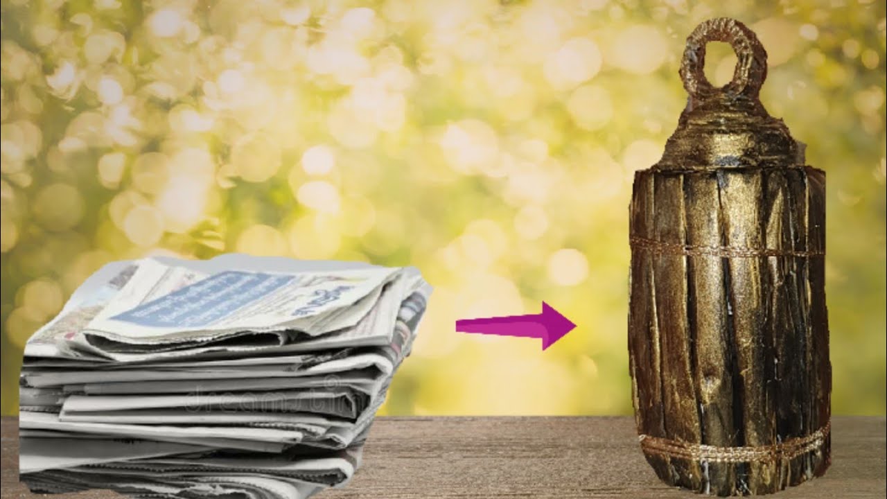 How to make Newspaper Jar | Newspaper Craft ideas | Best out of waste ...
