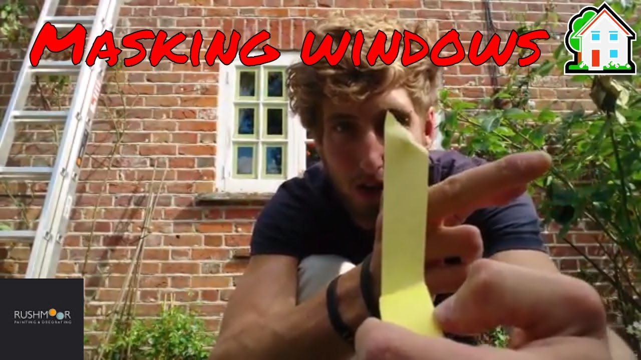Masking up windows/glass for painting - YouTube