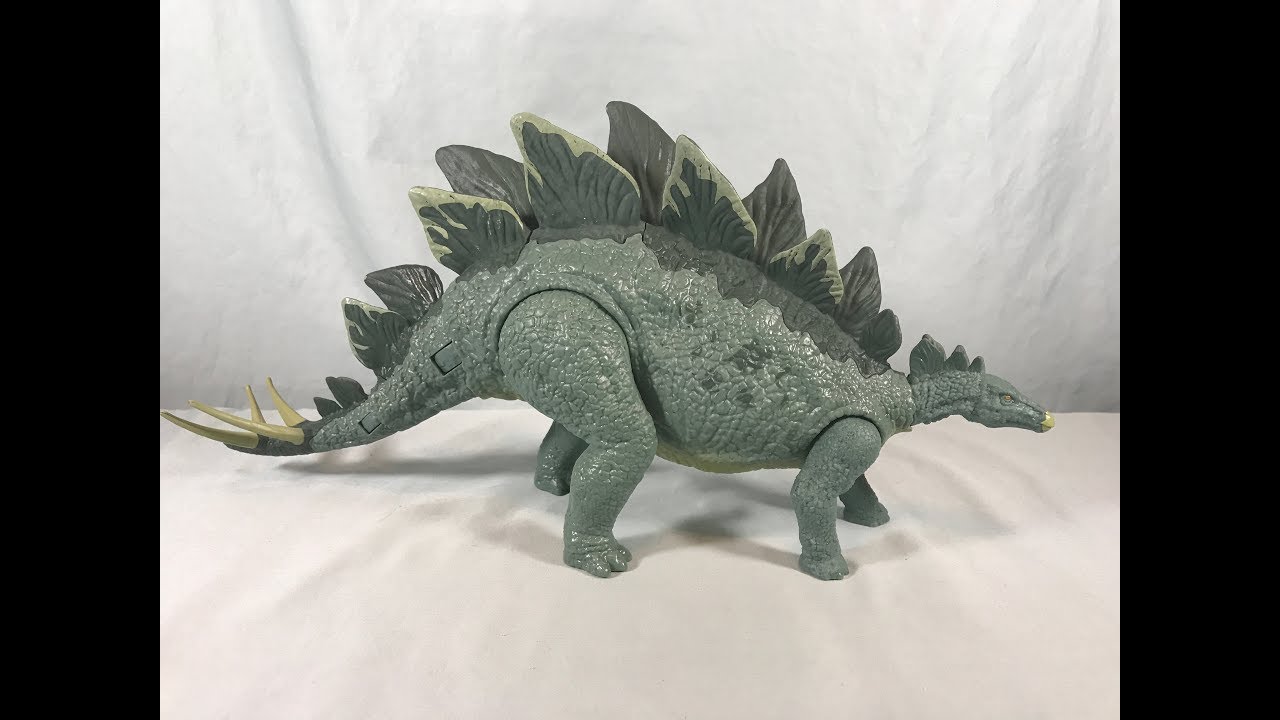 Jurassic World Action Attack Stegosaurus Review - YouTube