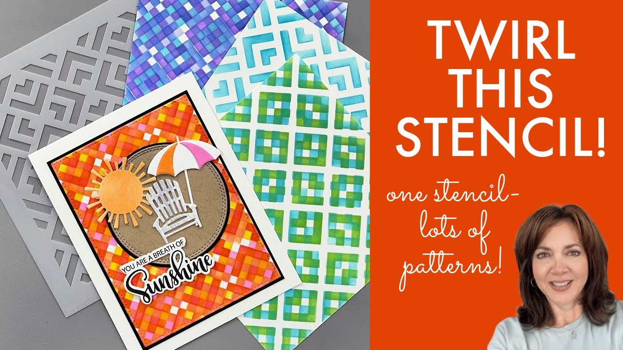 Twirl This Stencil! One stencil- lots of patterns! - YouTube