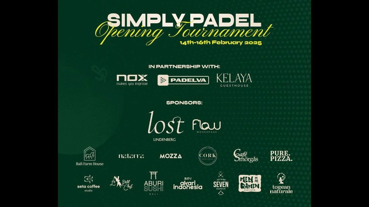 Simply Padel Opening Tournament - Saturday Afternoon - YouTube