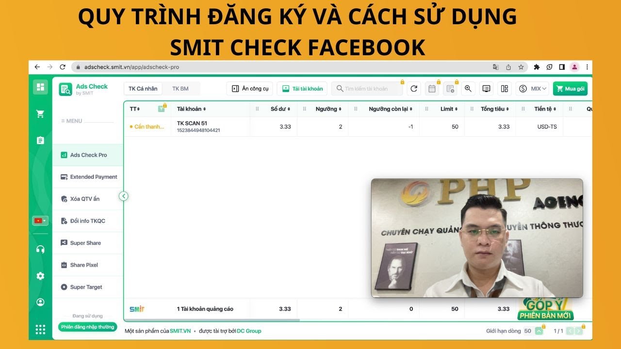 Quy Trình Đăng Ký Và Cách Sử Dụng Smit Check Facebook | Hải Tam Gia - YouTube