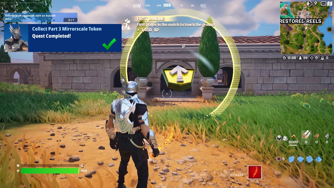 Fortnite - Collect Part 3 Mirrorscale Token (Perseus Level Up Quests ...