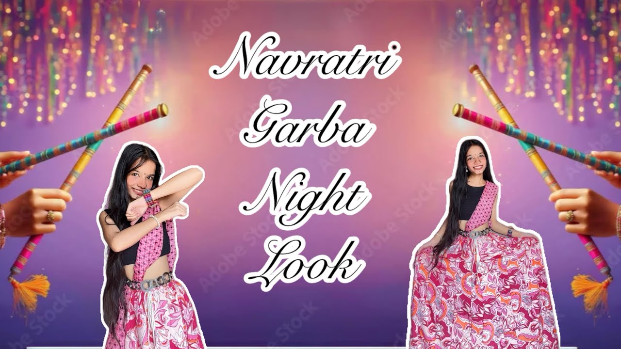 Garba night look 😍 || daily vlogs || Navratri || look || makeup - YouTube