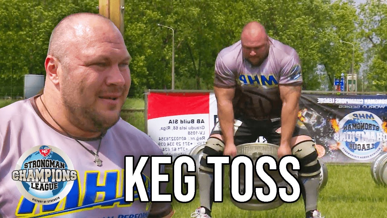 Dainis Zageris Destroys The Competition In The Keg Toss | Strongman ...
