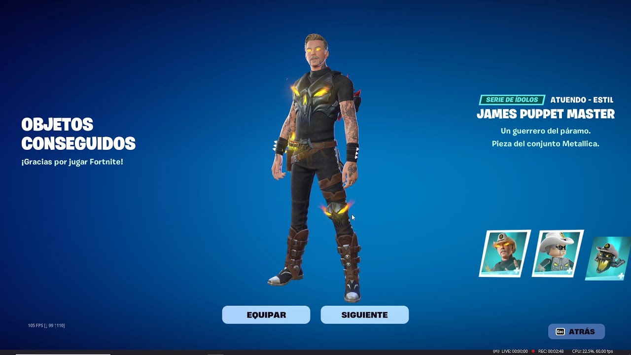 RAPIDO! CONSIGUE 2 SKINS DE METALLICA POR 400 PAVOS EN FORTNITE 🎁😱 ...