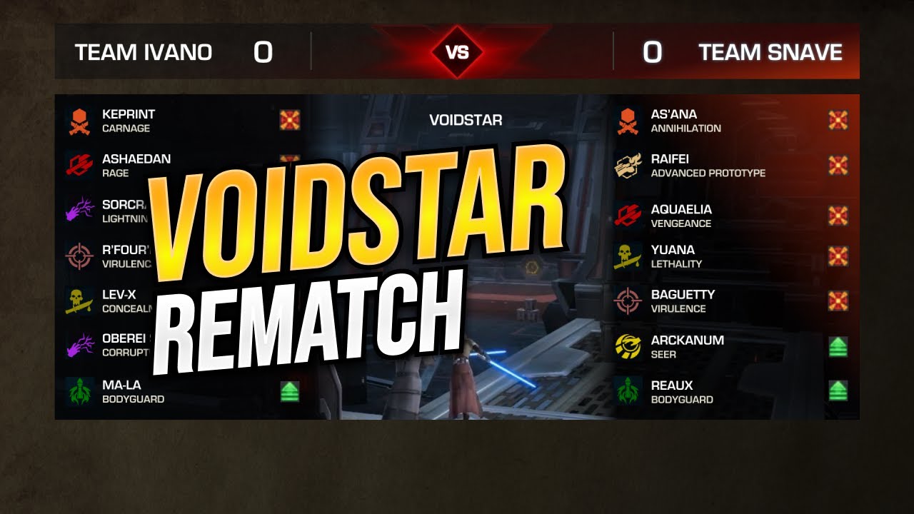 Darth Malgus 7v7 Warzone Challenge - Game 4 | Voidstar | SWTOR 7.6 PVP - YouTube