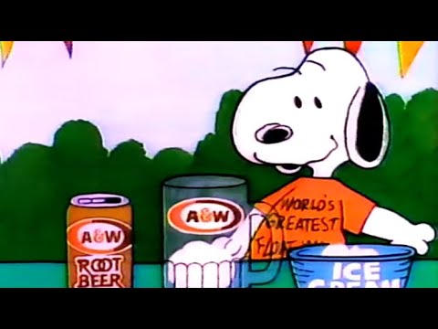 A&W Root Beer Snoopy 1989 Commercial - YouTube