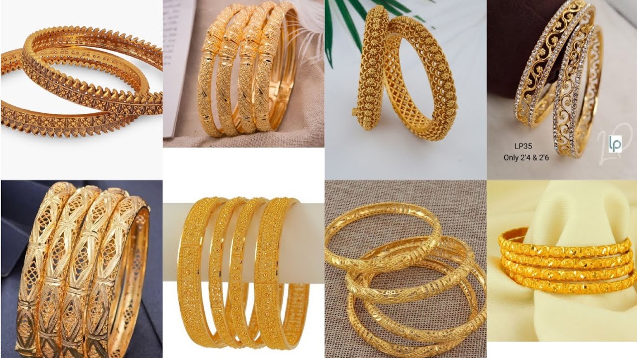 Latest Gold Bangles designs ||trendy gold bangles collection - YouTube