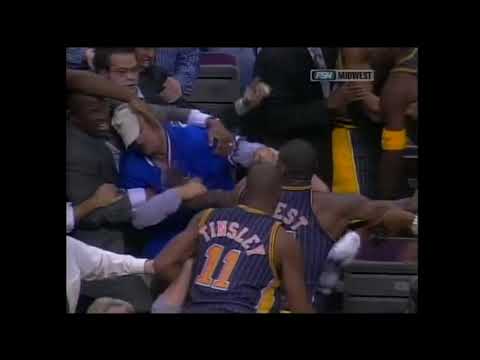 Most Infamous fight in NBA History! Pacers/Pistons Brawl 2004 (Malice in the Palace)