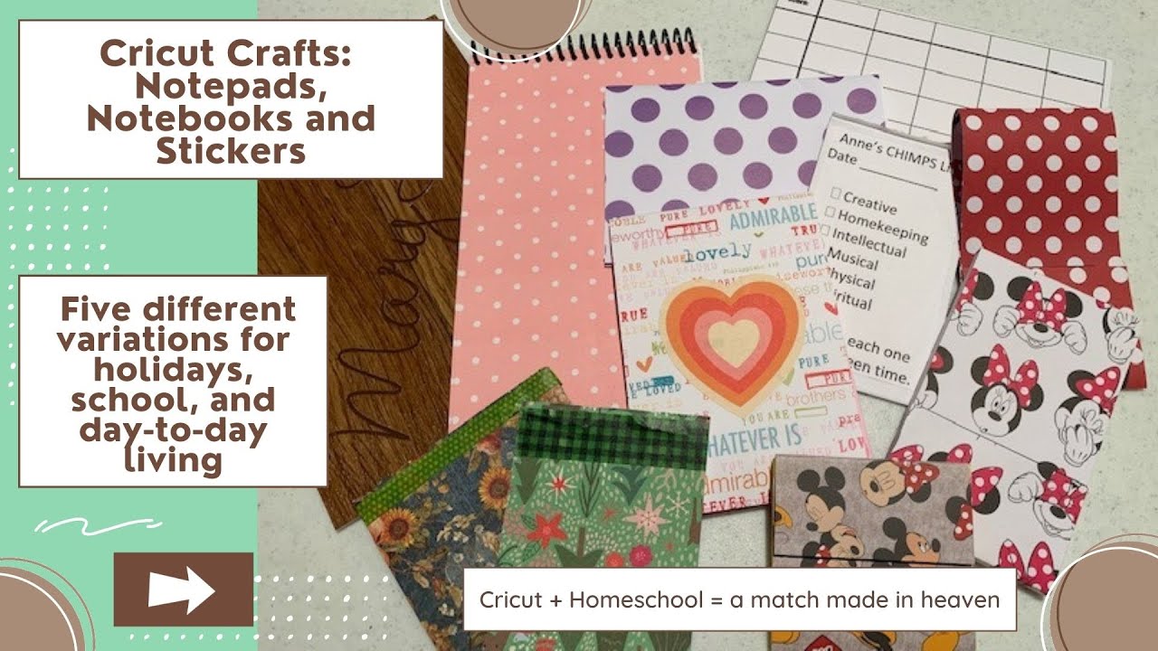 DIY: Cricut Craft: Notepads, Notebooks, and Stickers - YouTube